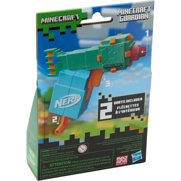 Nerf | Toys | Nerf Microshots Minecraft Guardian Mini Blaster Minecraft ...